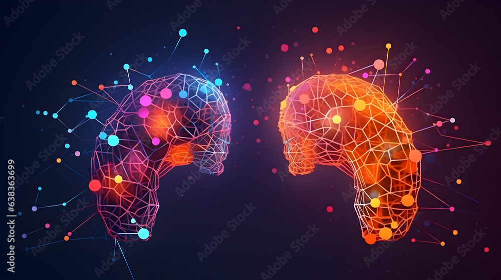 Machine learning reaction and ai artificial intelligence. Generative AI ...