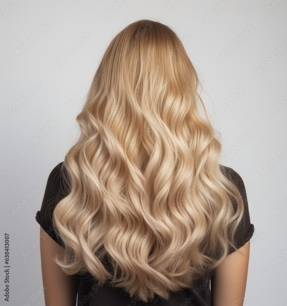 Concept for stylist and hairdresser. Lovely wavy hair . Beauty and ...