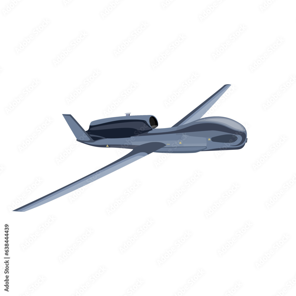 Northrop Grumman RQ-4B Global Hawk, MQ-4C Triton. Vector drawing of ...