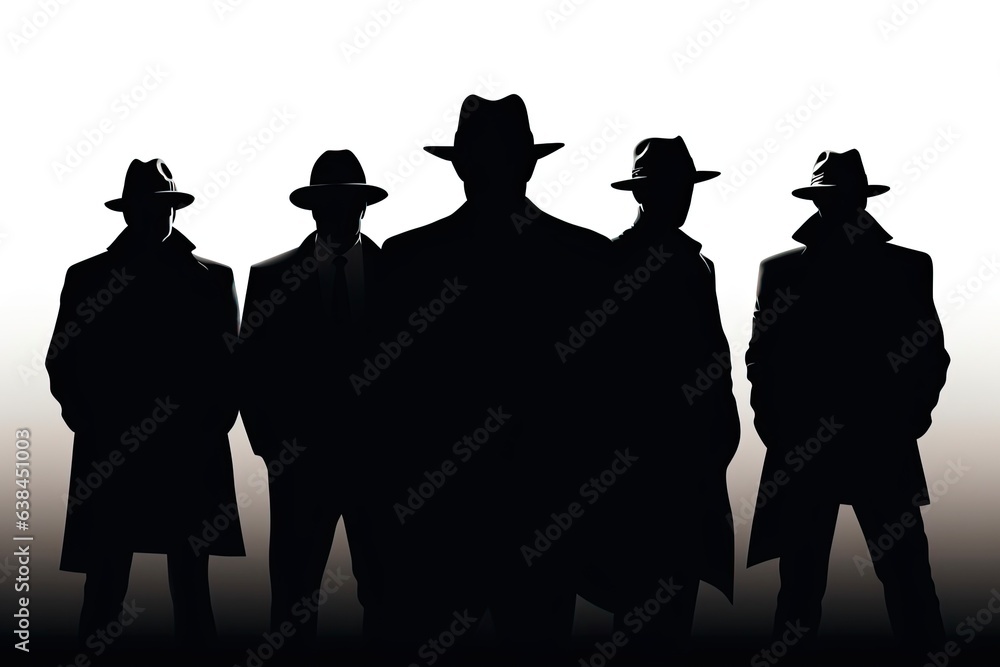 Mafia Hat Silhouette Design. A Classic Silhouette of a Hat Attached to ...