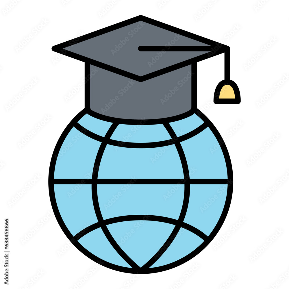 Study abroad icon Stock Vector | Adobe Stock