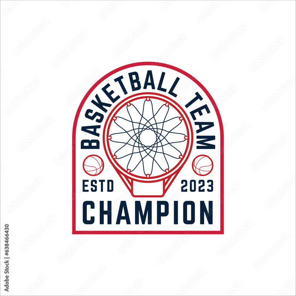 basketball badge logo vector illustration. for printing, stickers ...