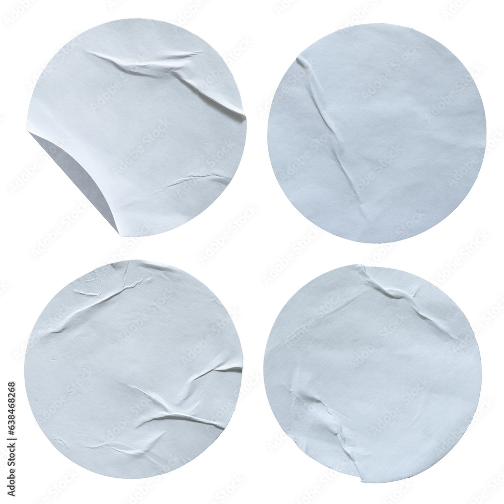 White round paper stickers Stock Photo | Adobe Stock
