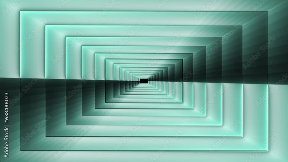 tunnel zoom animation with rectangles looping circle around frame ...
