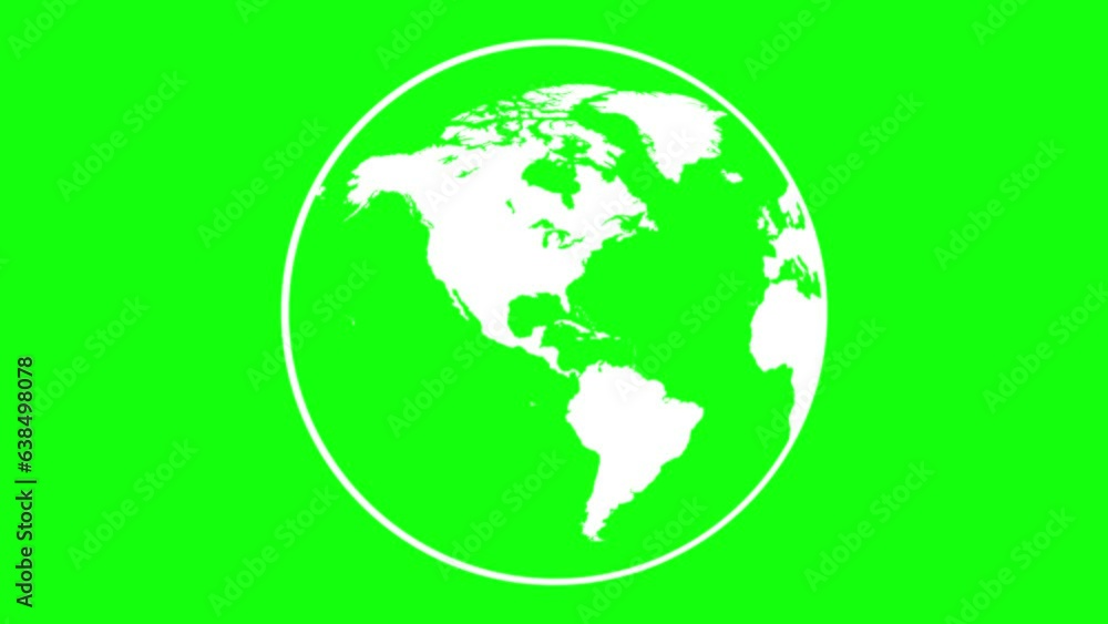 Vidéo Stock world map globe shaped world globe alpha greenscreen ...