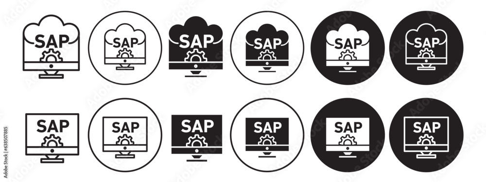 Sap Icon. Symbol of enterprise resource operation planning software ...