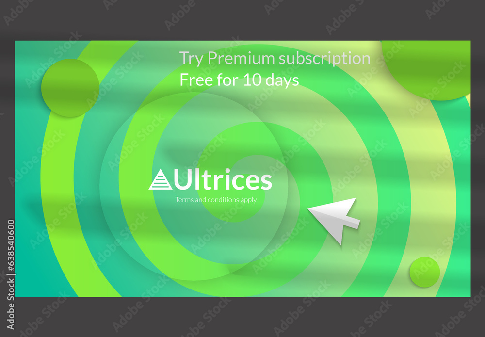 Slideshow Ad Layout with Vanishing Gradient and Paper Cut Shapes Stock ...