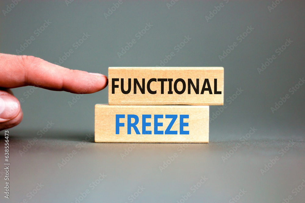 Functional freeze symbol. Concept words Functional freeze on beautiful ...