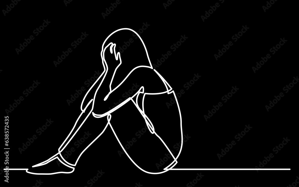continuous line drawing vector illustration with FULLY EDITABLE STROKE ...