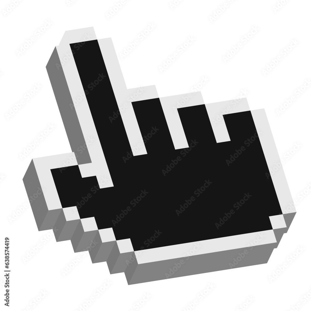 Pixel 3d Mouse Cursor Mouse Hand Cursor Computer Mouse Click Cursor