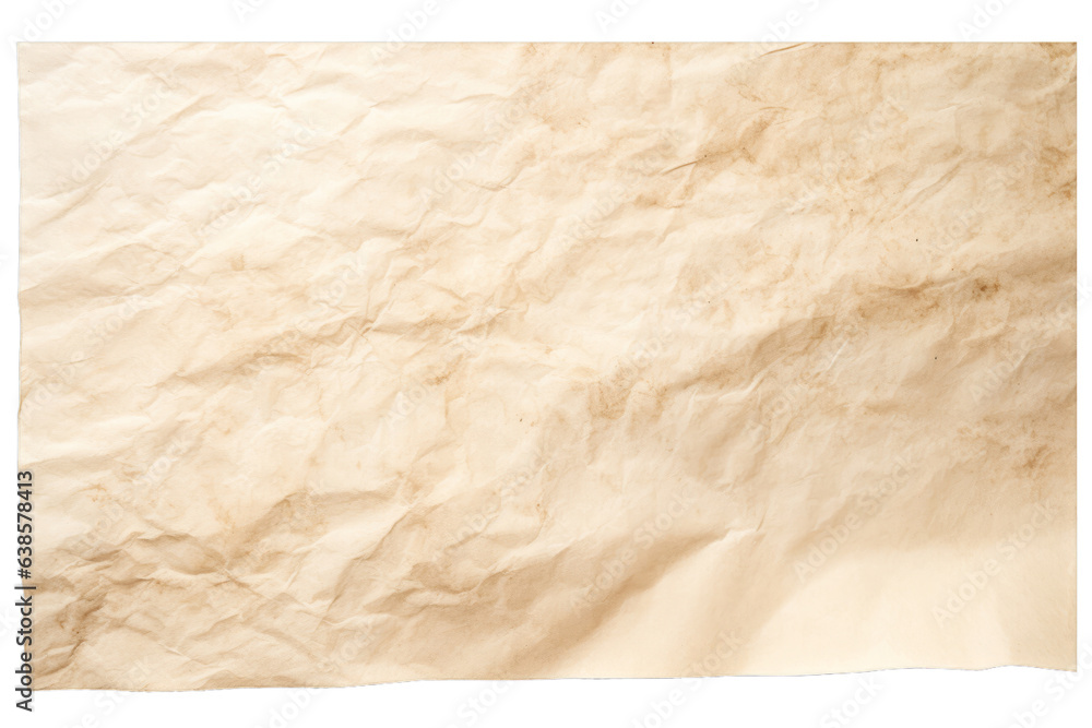 Vintage rumpled paper texture isolated on transparent background PNG ...