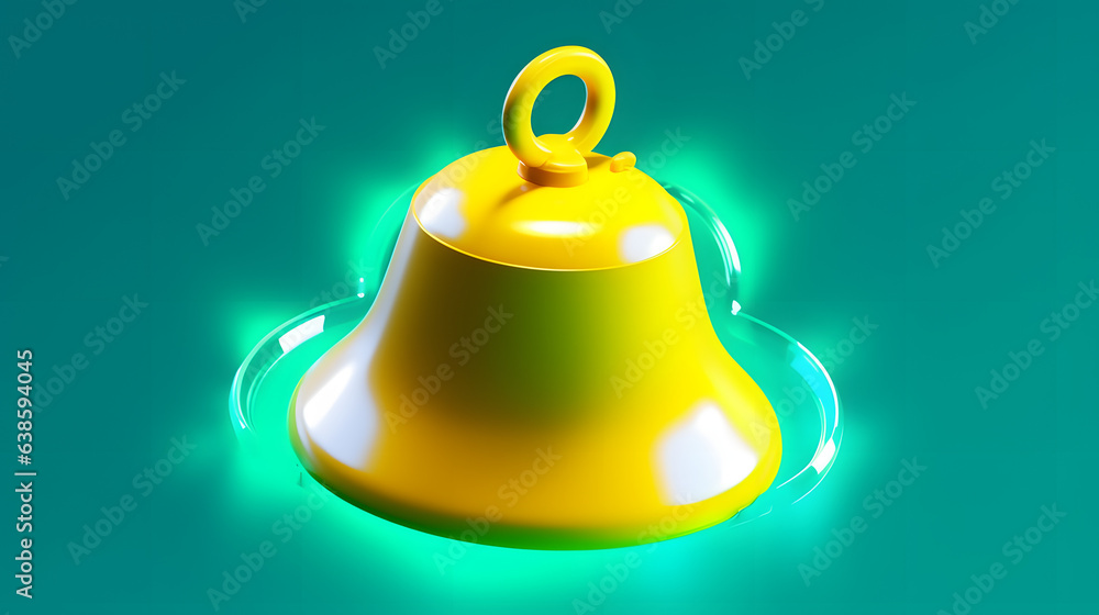 3d minimal turn-on notification concept. New update reminder. New ...