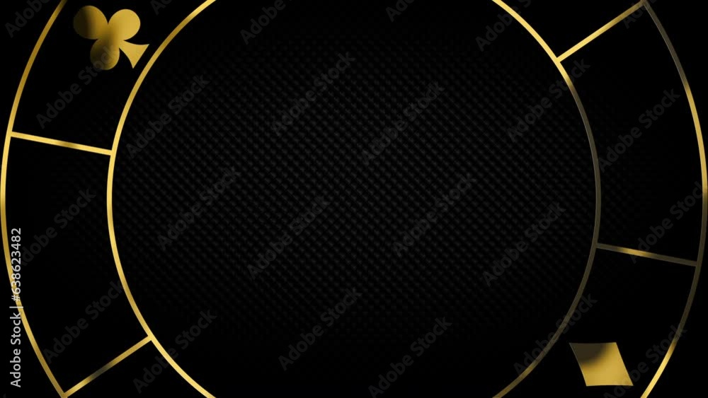 Luxury gold poker chip title border background. Black abstract text ...