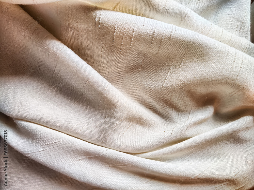 linen crumpled crumpled speckled fabric background. Jute, abstract ...