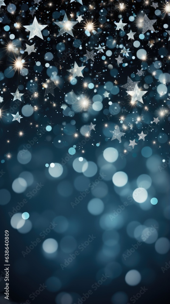 Sparkling Stars themed background in portrait mode with copy space ...