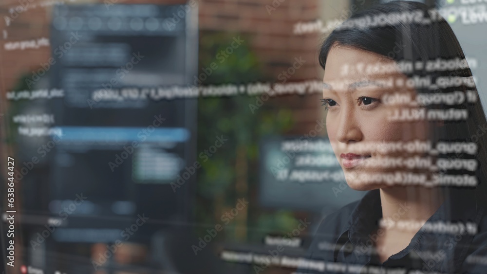 System administrator being helped by AR hologram to visualize script ... System administrator being helped by AR hologram to visualize script ...