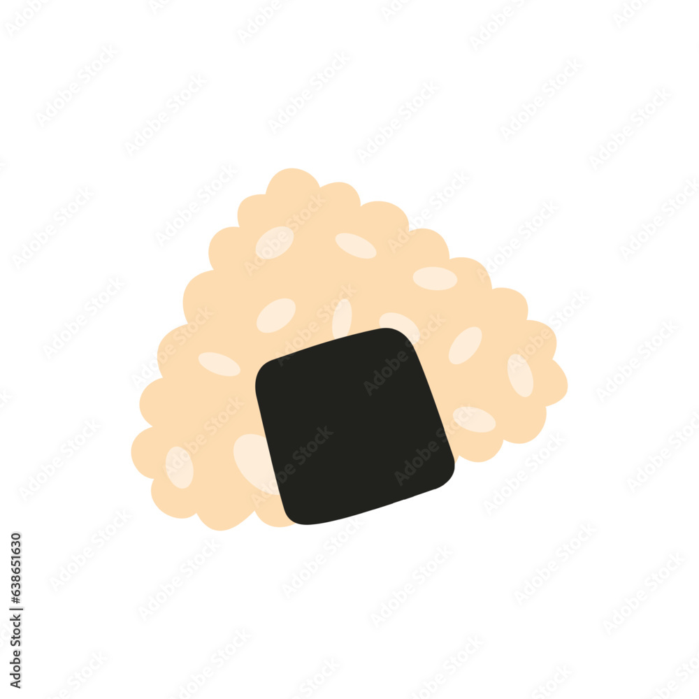 Poster Onigiri. Japanese cuisine, traditional food. Vector illustration ...