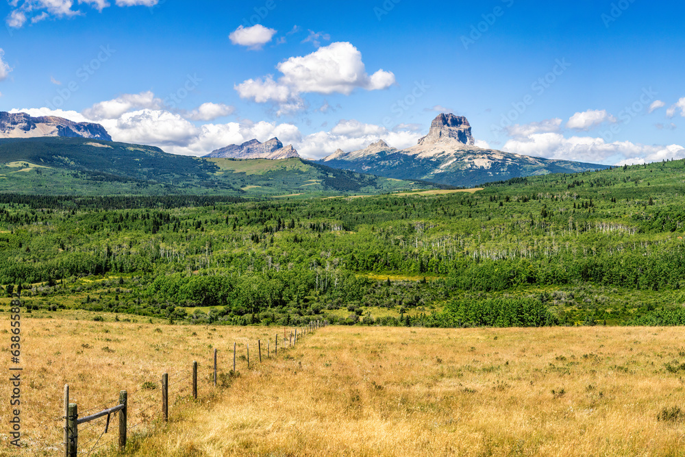 View of Chief Mountain in Glacier National Park. Chief Mountain has ...