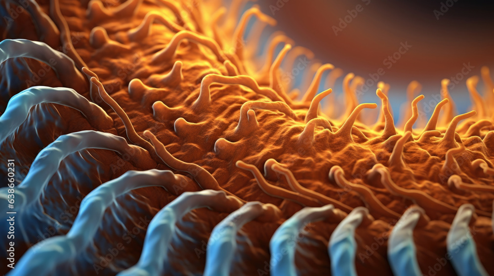 A spirilla macro image features a complexshaped spherical bacteria. It ...