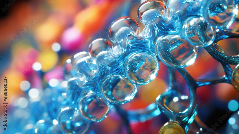A macro image of rRNA is a detailed view of the molecular structure ... A macro image of rRNA is a detailed view of the molecular structure ...