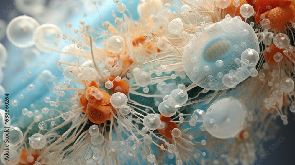 With further magnification the intricate details in cytoplasm become ...