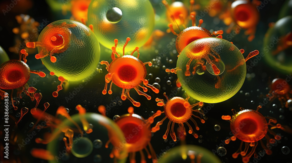 This macro photo displays the surreal beauty of a Protozoa sanctuary. A ...