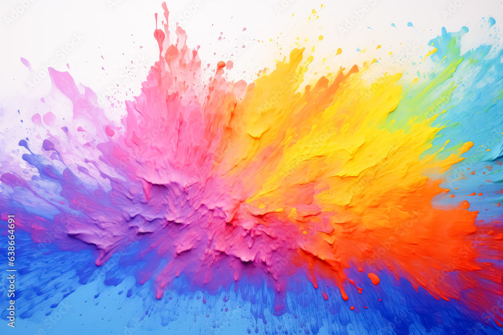 Colorful dust power falling over white background, color palettes ...
