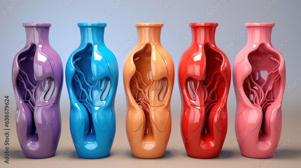 3D illustration mockup of the human organ system, Anatomy, Nervous ...