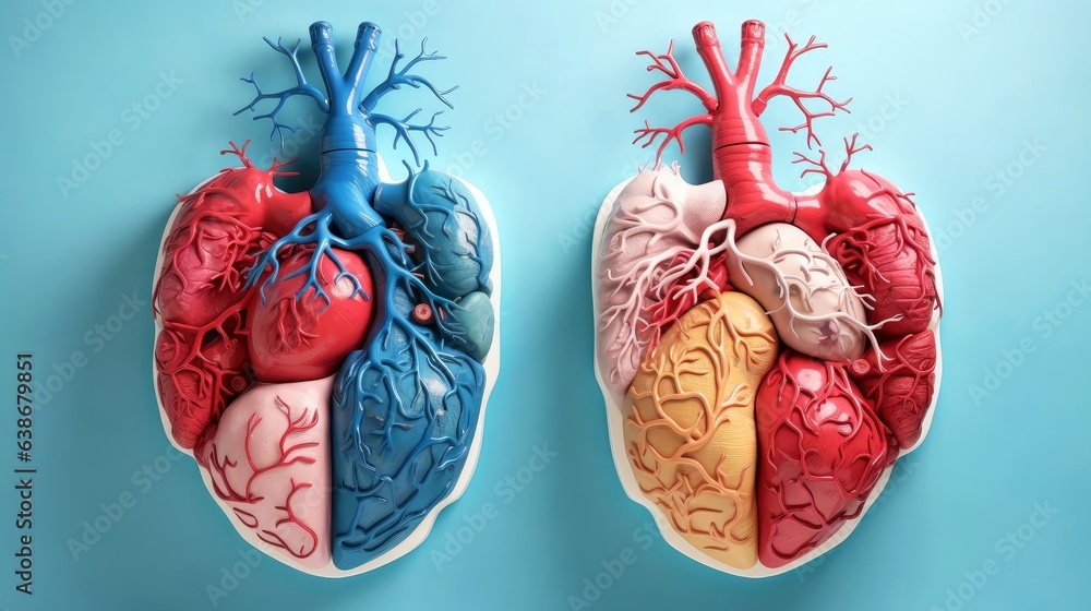 3D illustration mockup of the human organ system, Anatomy, Nervous ...