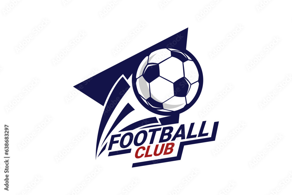 Soccer Logo or football club sign Badge. Football logo with shield ...