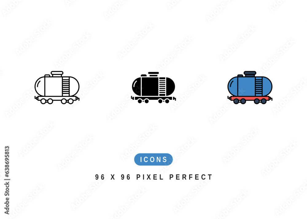 Railcar Icon. Delivery Tank Wheel Symbol Stock Illustration. Vector ...