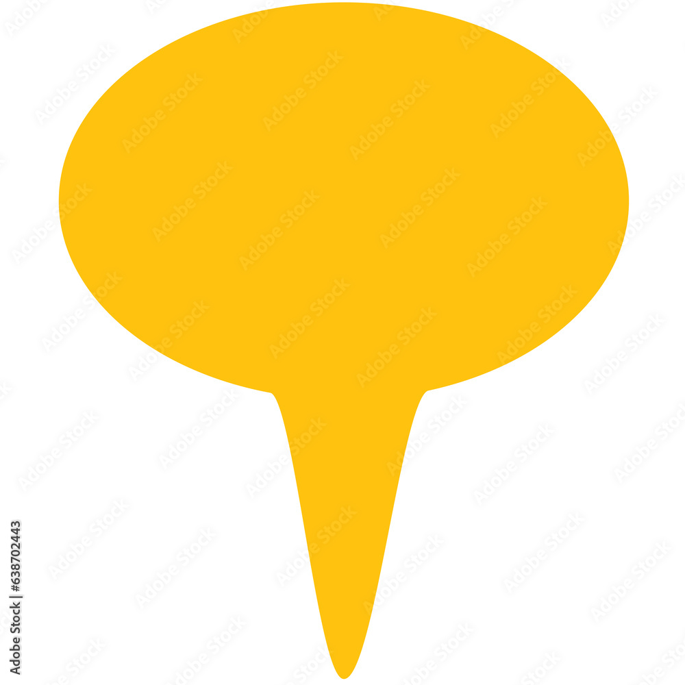 Digital png illustration of yellow pin on transparent background Stock ...