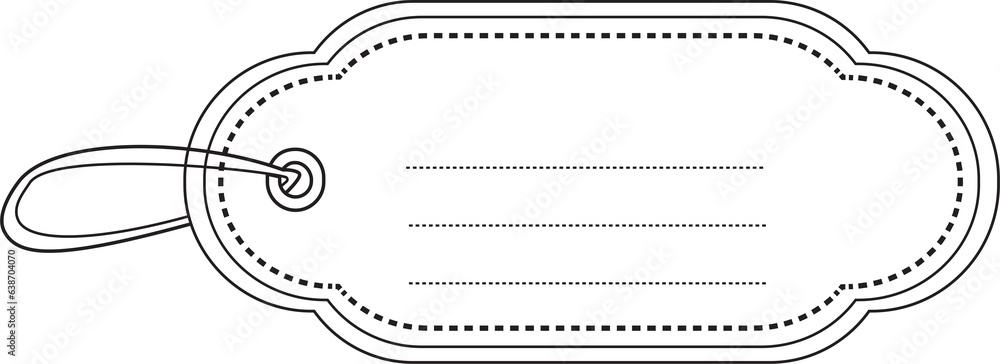 Digital png illustration of blank label on transparent background Stock ...