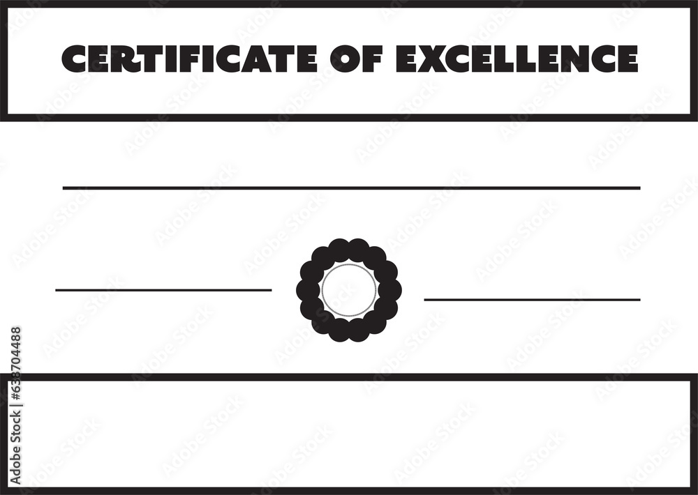 Digital png illustration of certificate of excellence text on ...