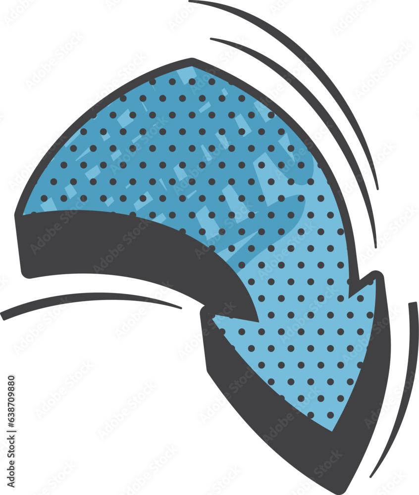 Comic arrow flash, color cartoon direction pointer icon. Vector ...