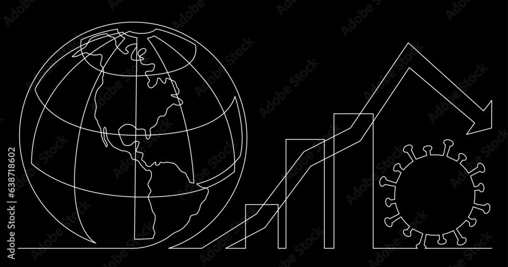 continuous line drawing vector illustration with FULLY EDITABLE STROKE ...