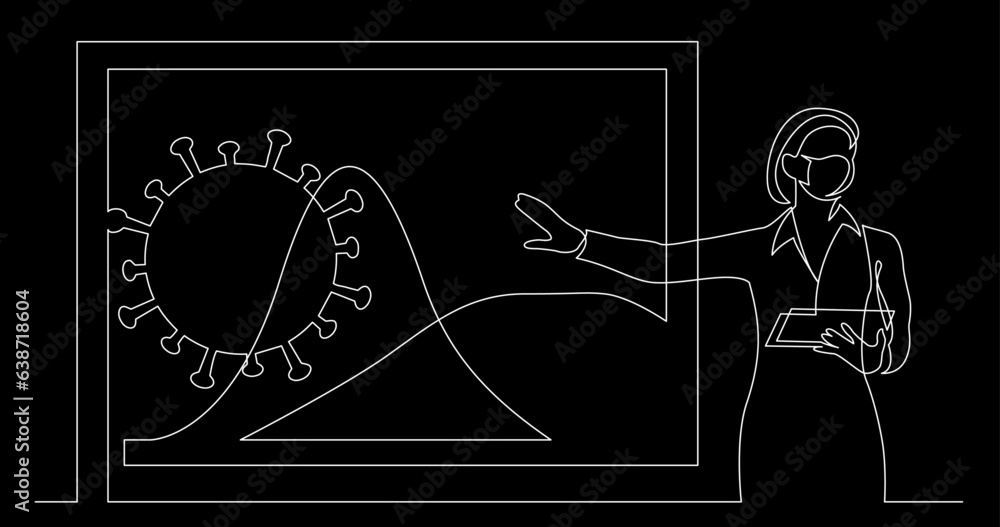 continuous line drawing vector illustration with FULLY EDITABLE STROKE ...