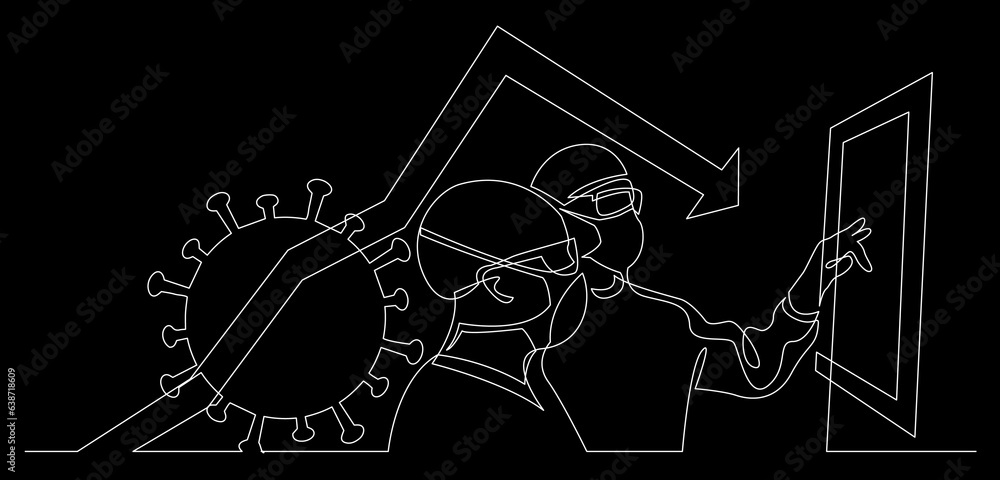 Vetor de continuous line drawing vector illustration with FULLY ...