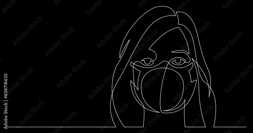 Vetor de continuous line drawing vector illustration with FULLY ...