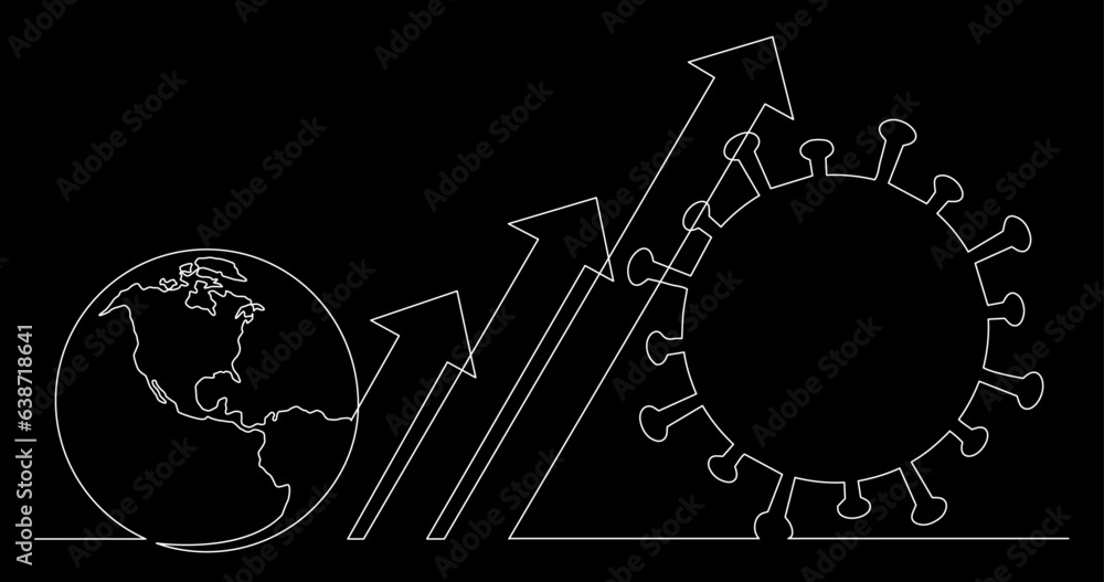 Vetor de continuous line drawing vector illustration with FULLY ...