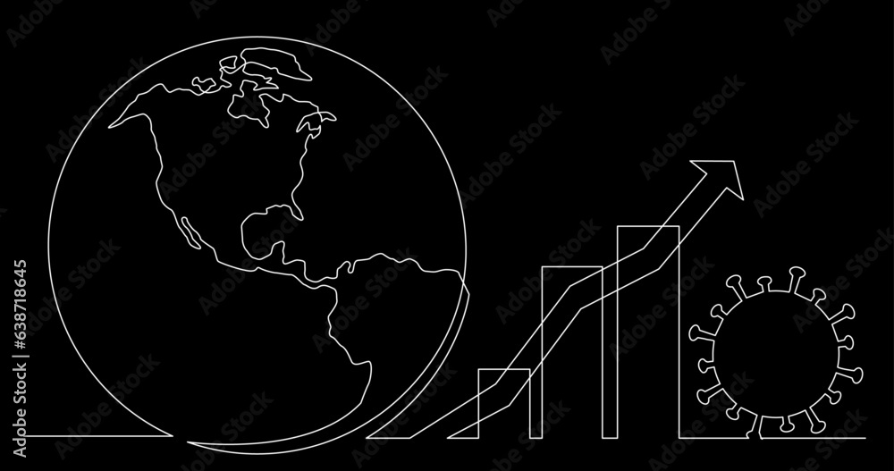 continuous line drawing vector illustration with FULLY EDITABLE STROKE ...