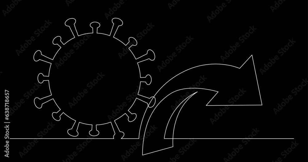 Vetor de continuous line drawing vector illustration with FULLY ...