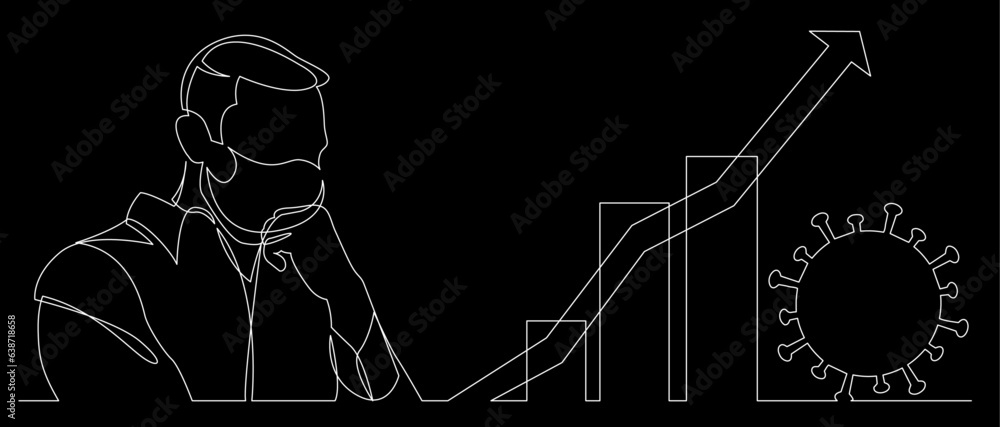 Vetor de continuous line drawing vector illustration with FULLY ...