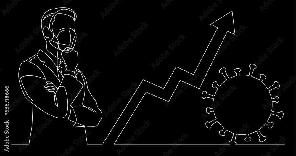 Vetor de continuous line drawing vector illustration with FULLY ...
