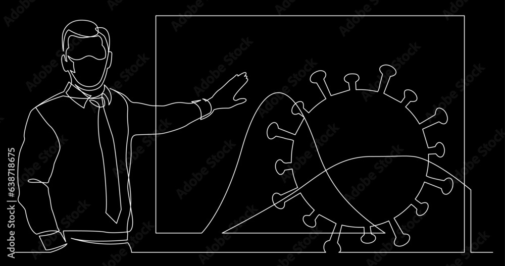 continuous line drawing vector illustration with FULLY EDITABLE STROKE ...