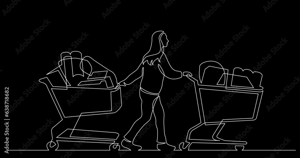 Vektorová grafika „continuous line drawing vector illustration with ...
