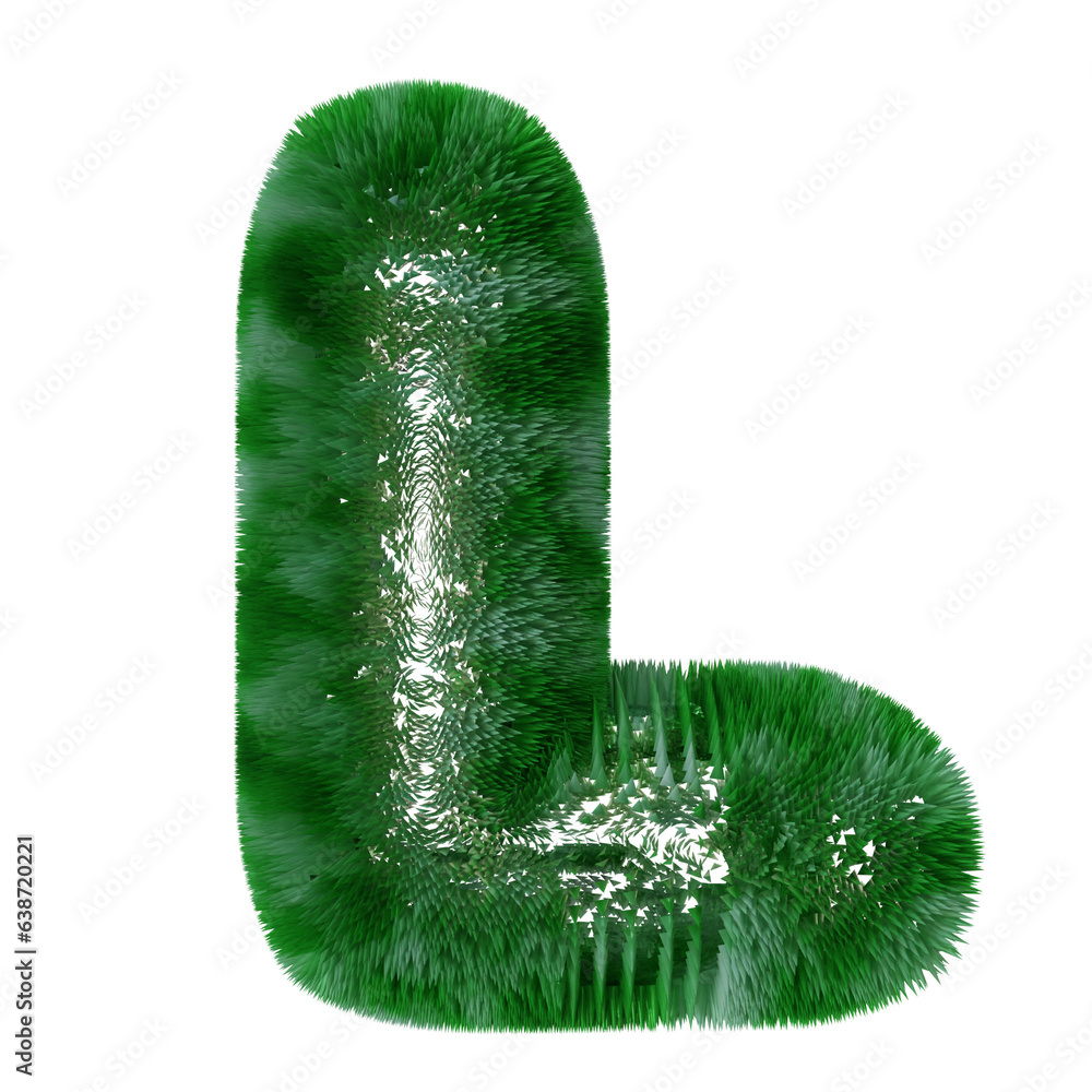 English alphabet capital "L" letters in isolated white background ...