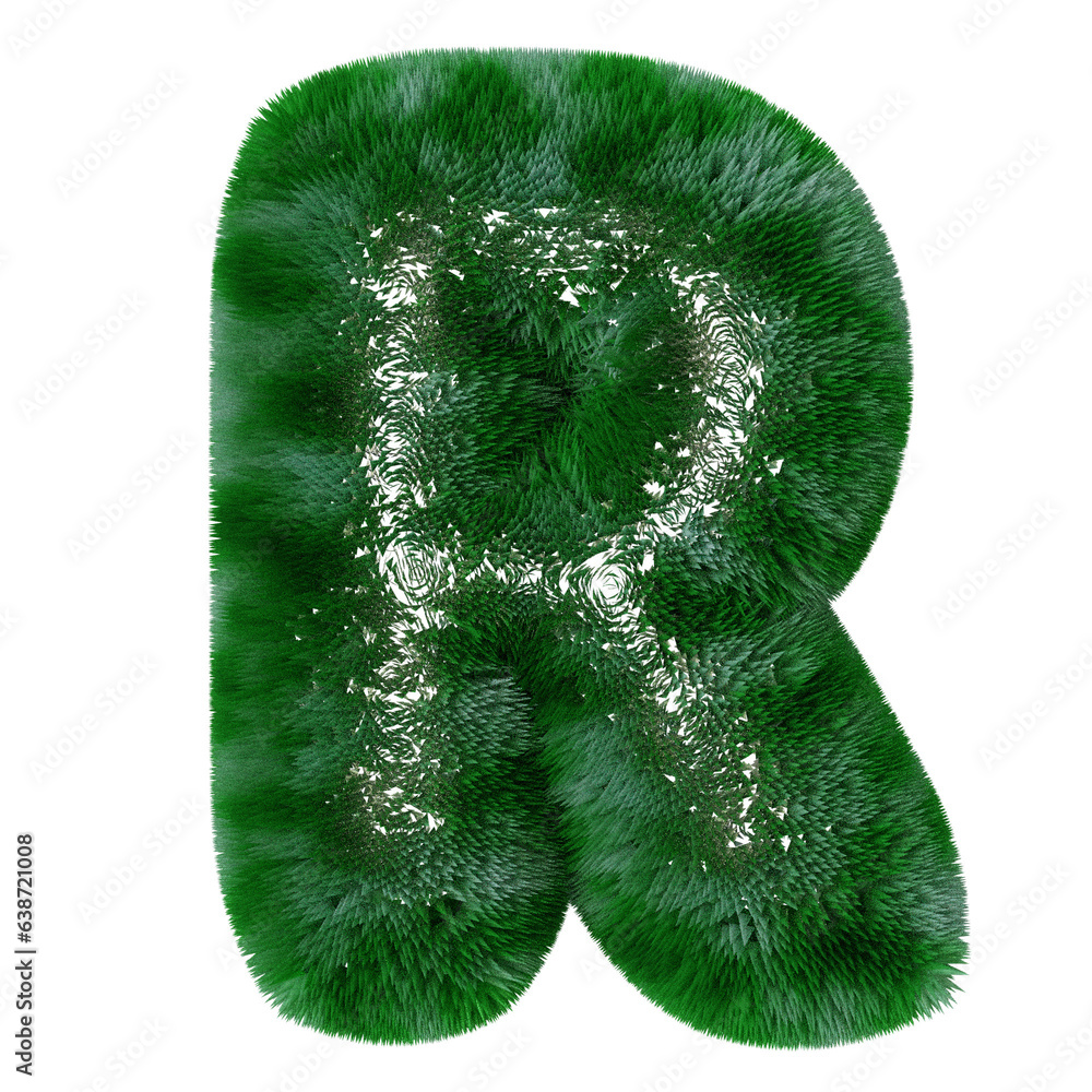 English alphabet capital "R" letters in isolated white background ...