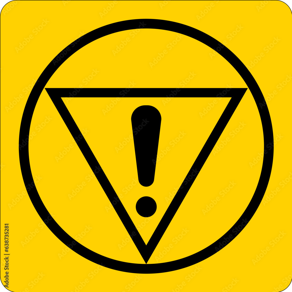 Safety Symbol Label Emergency Stop Symbol Label Stock Vector | Adobe Stock