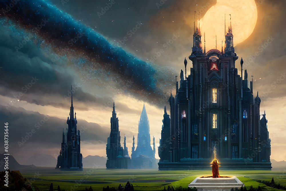 A majestic building that looks like it was built by God Generative AI ...